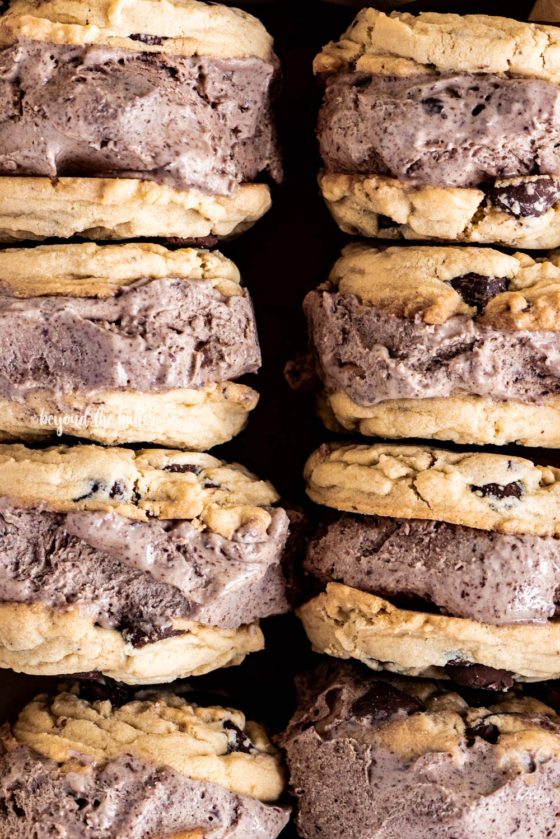 Homemade Ice Cream Cookie Sandwiches - Beyond the Butter