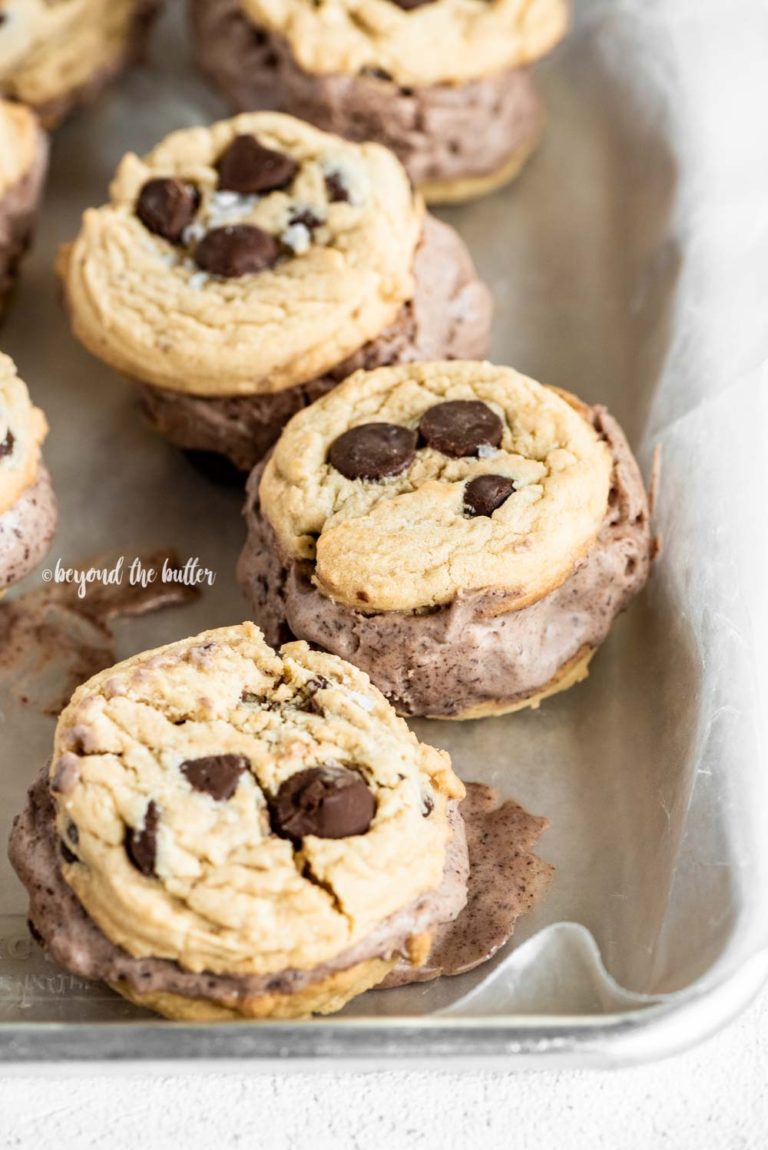 Homemade Ice Cream Cookie Sandwiches - Beyond the Butter