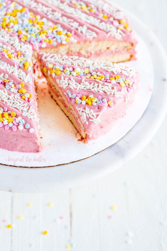 Single Layer Vanilla Bean Cake - Beyond the Butter