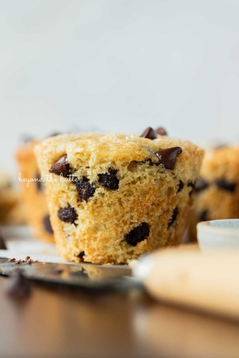 Bakery Style Chocolate Chip Muffins - Beyond the Butter