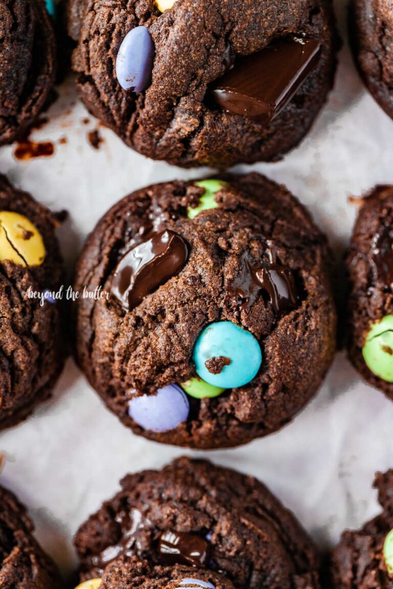 Double Chocolate Chunk M&M Cookies - Beyond the Butter