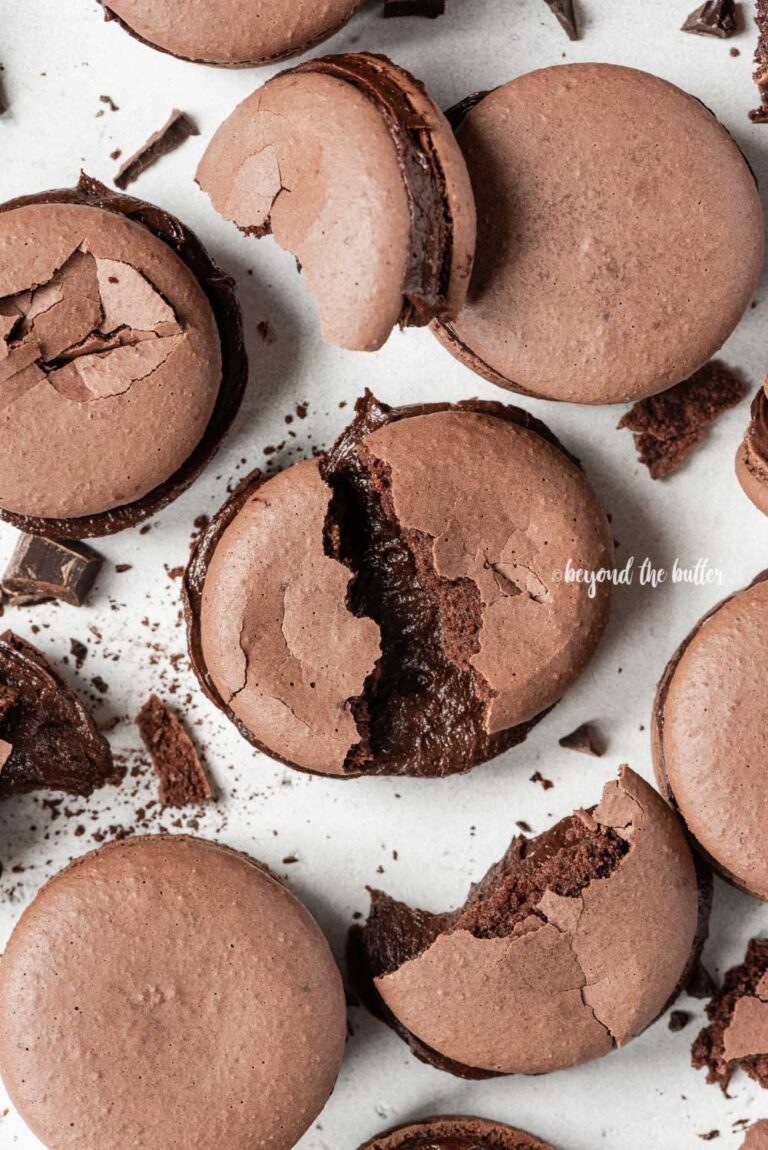 Dark Chocolate Macarons - Beyond the Butter