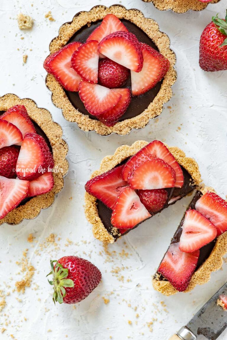 Mini Strawberry Nutella Tarts - Beyond the Butter