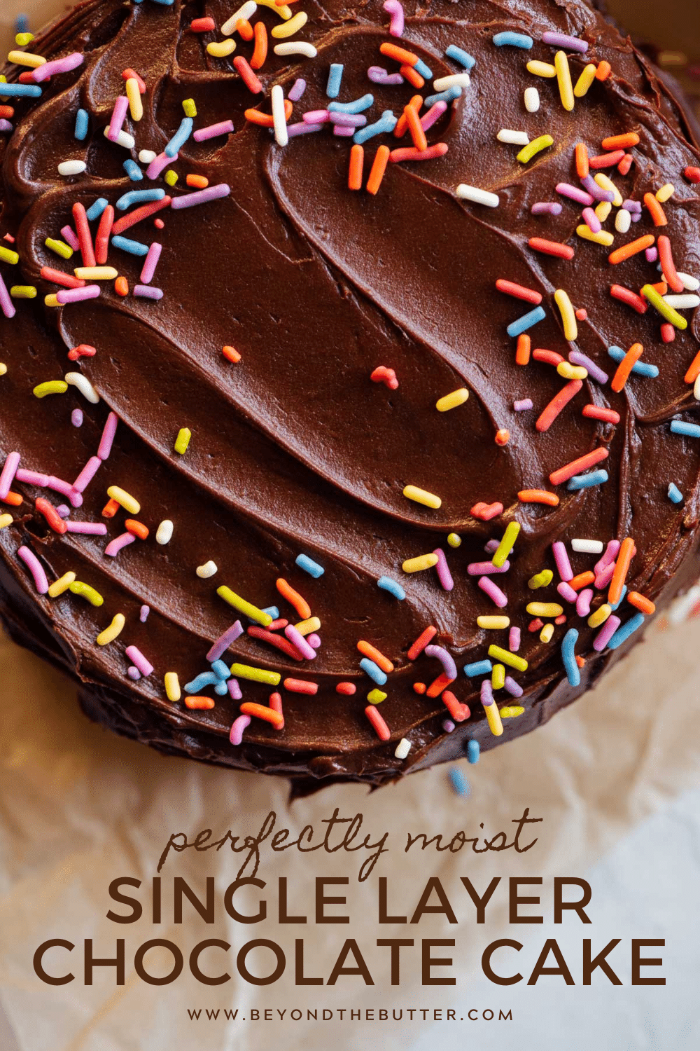 Single Layer Chocolate Cake - Beyond the Butter