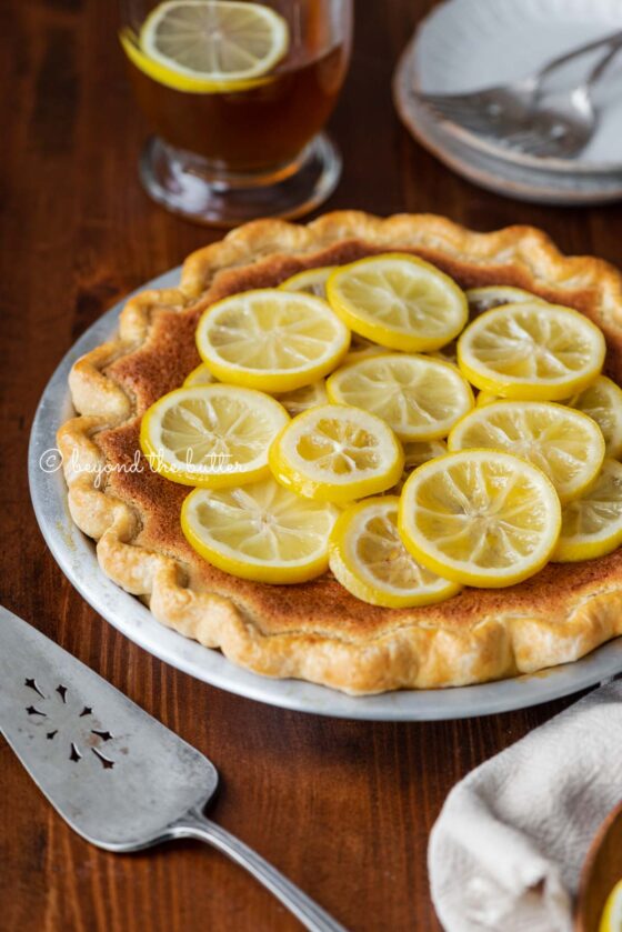 Lemon Sponge Pie - Beyond the Butter