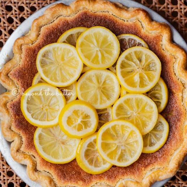 Lemon Sponge Pie - Beyond the Butter