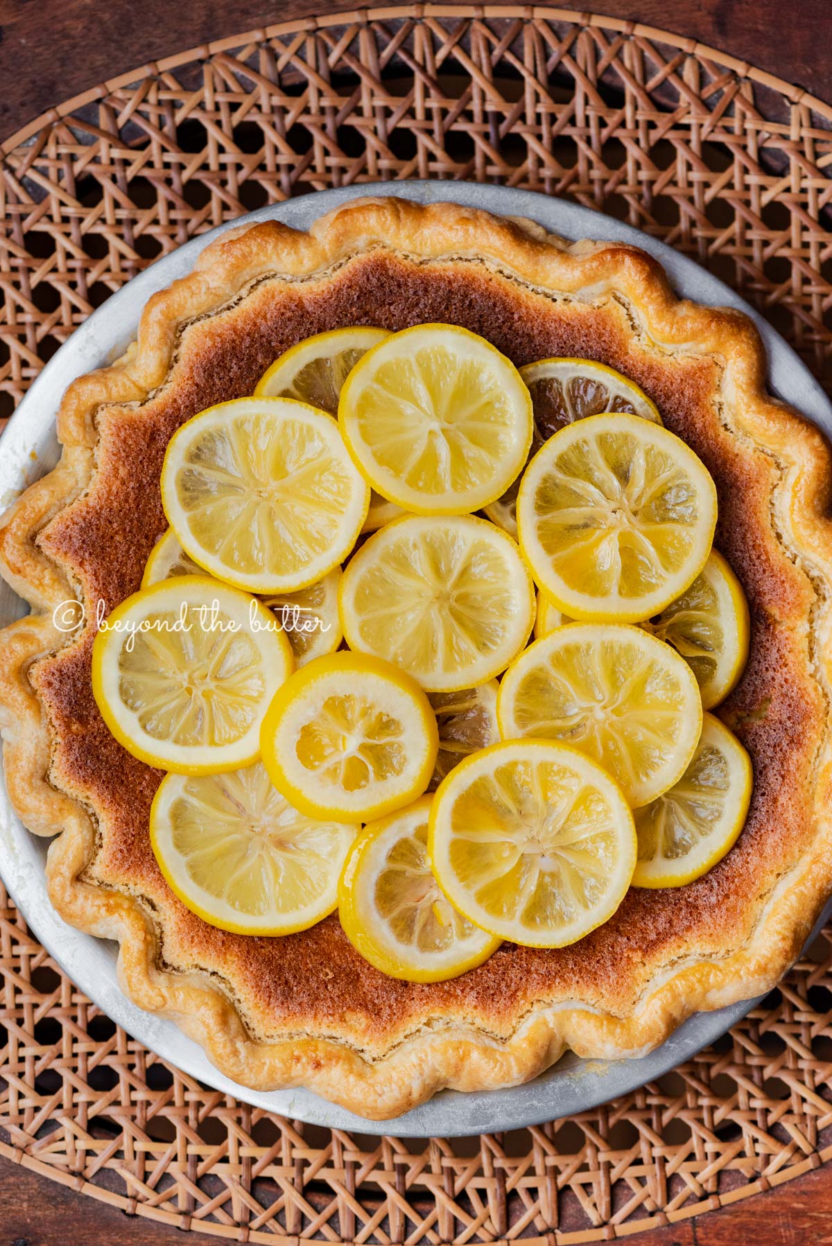 Lemon Sponge Pie - Beyond the Butter
