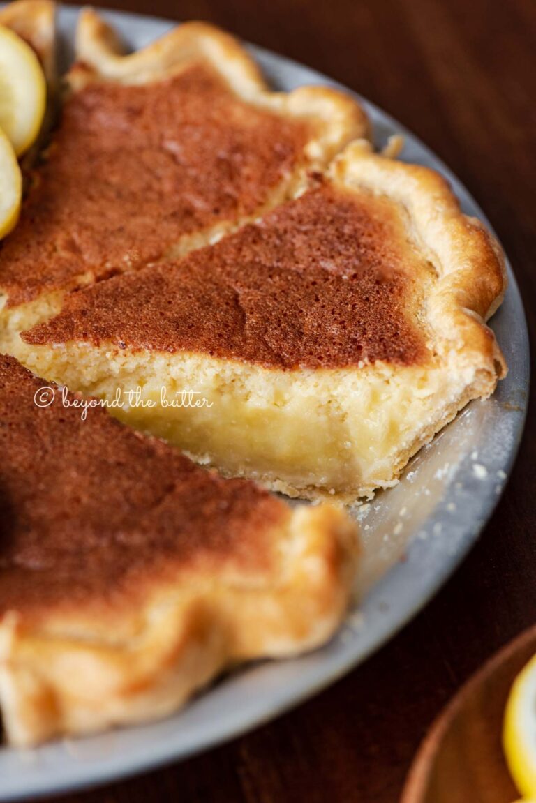 Lemon Sponge Pie - Beyond the Butter