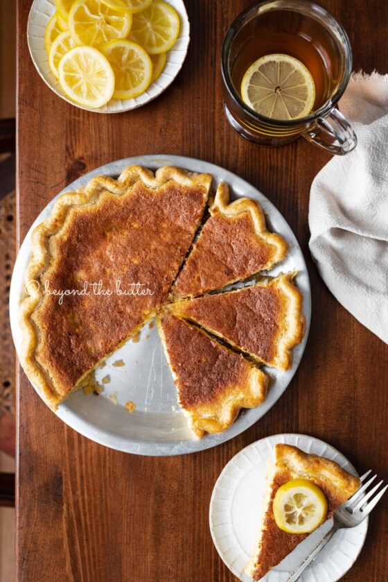 Lemon Sponge Pie - Beyond the Butter