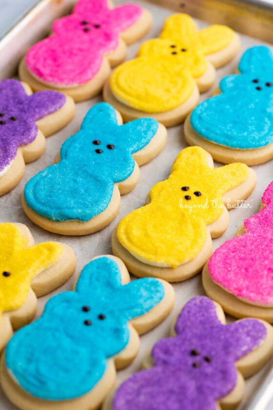 Easter Bunny Cut Out Sugar Cookies - Beyond the Butter