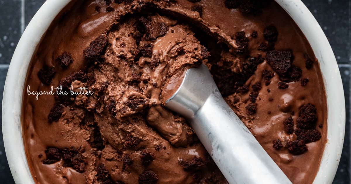 Chocolate Brownie Ice Cream - Beyond the Butter