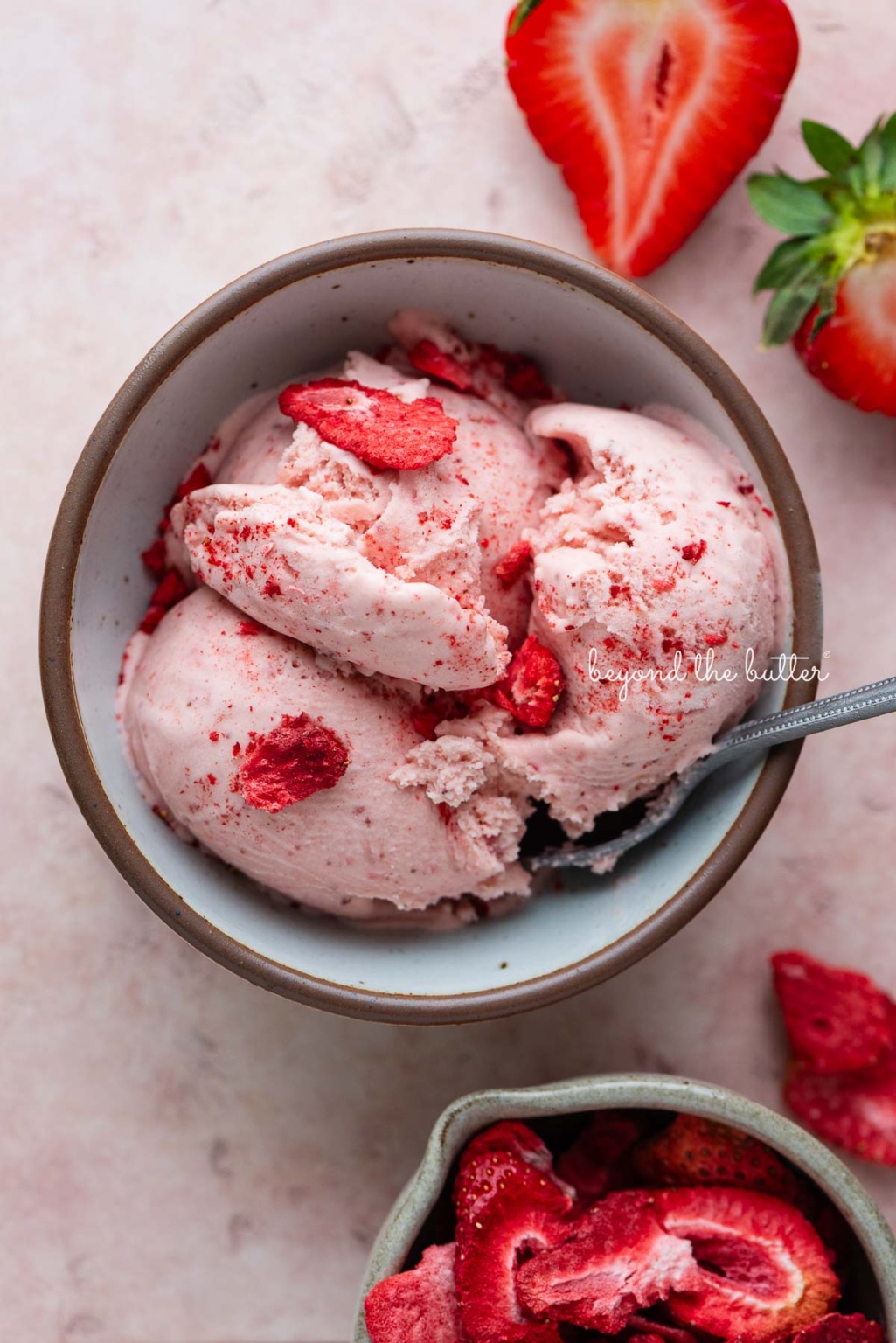 Homemade Strawberry Ice Cream - Beyond the Butter