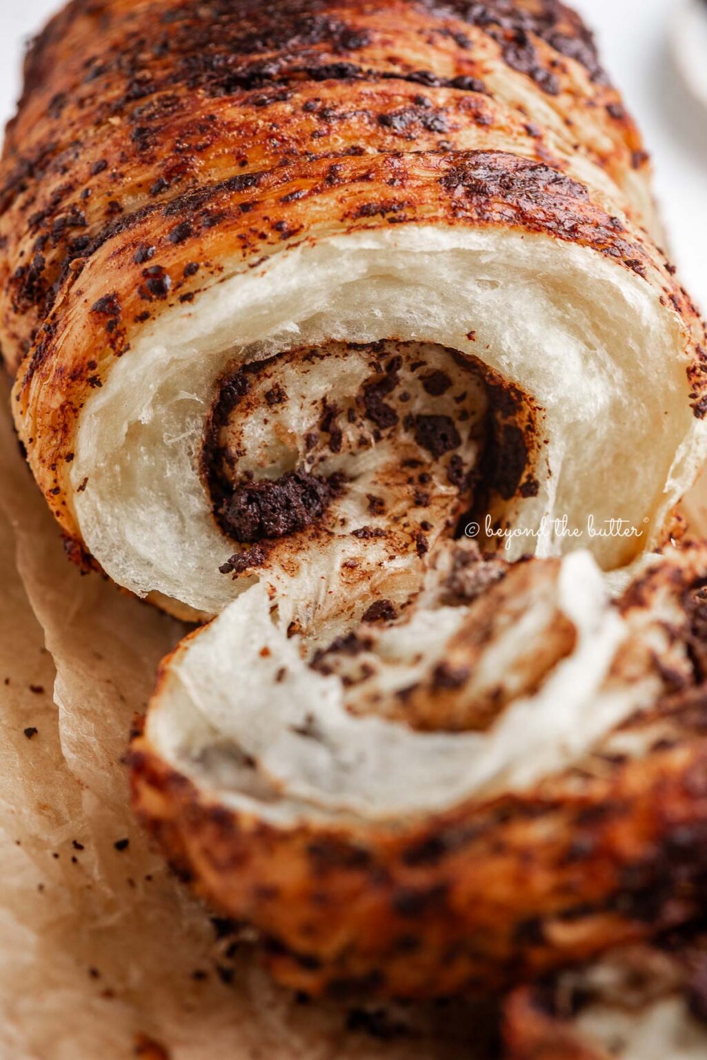 Chocolate Croissant Loaf - Beyond the Butter